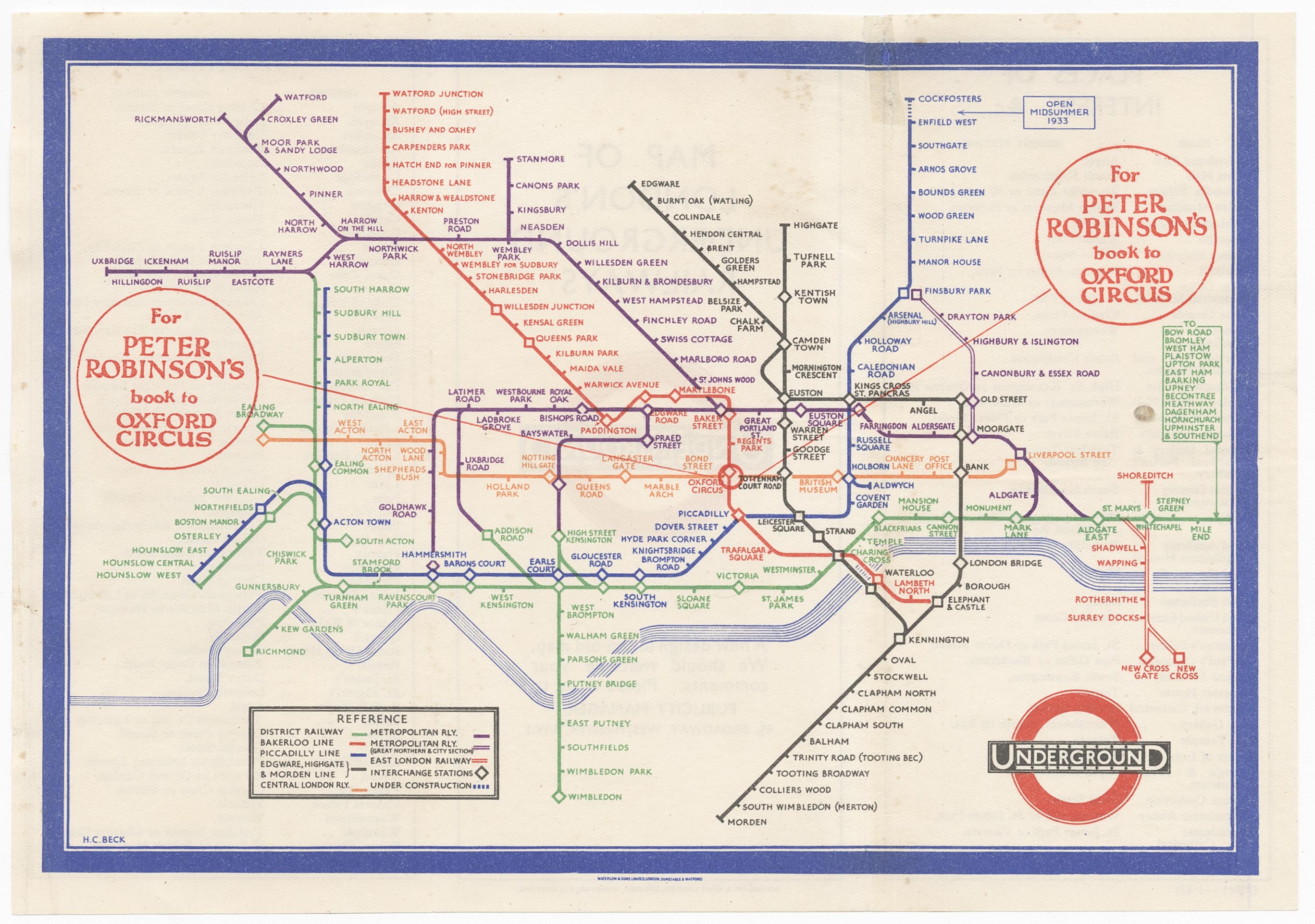 Harry Beck's 1932 tube map draft is being auctioned this December ...